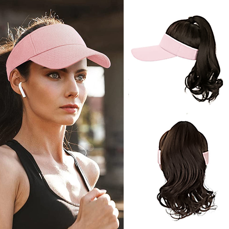 Ponytail Medium Length Curly Hair Open Top Hat Wig – Wigyy