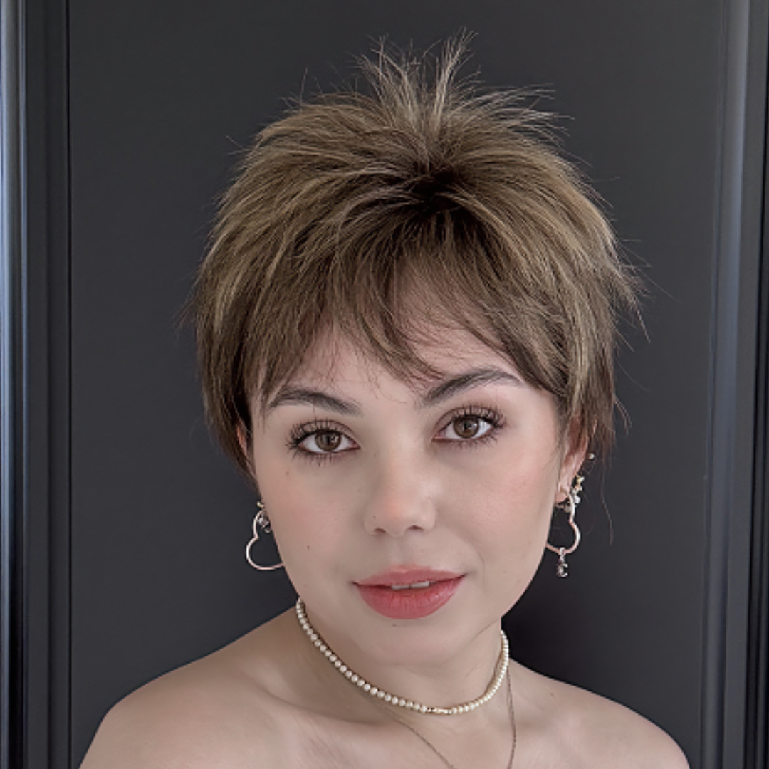 Pixie Boy Cut Hairstyles Women's Short Length Straight Synthetic Hair ...