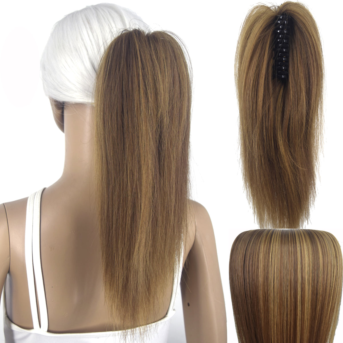 12 Inches Straight Claw Clips in Ponytail Extension – Wigyy