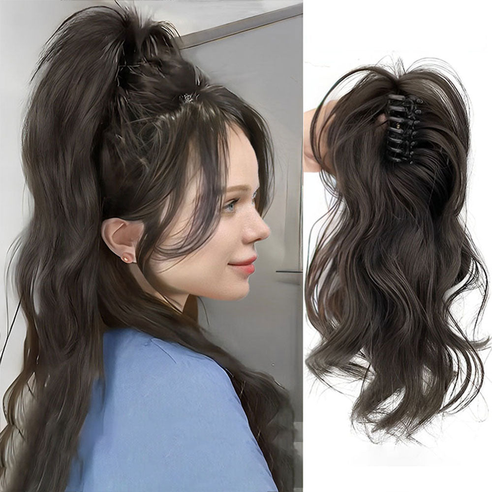 Half up High Ponytail Curly Hair Scrunchie Clip Ponytail Wig – Wigyy