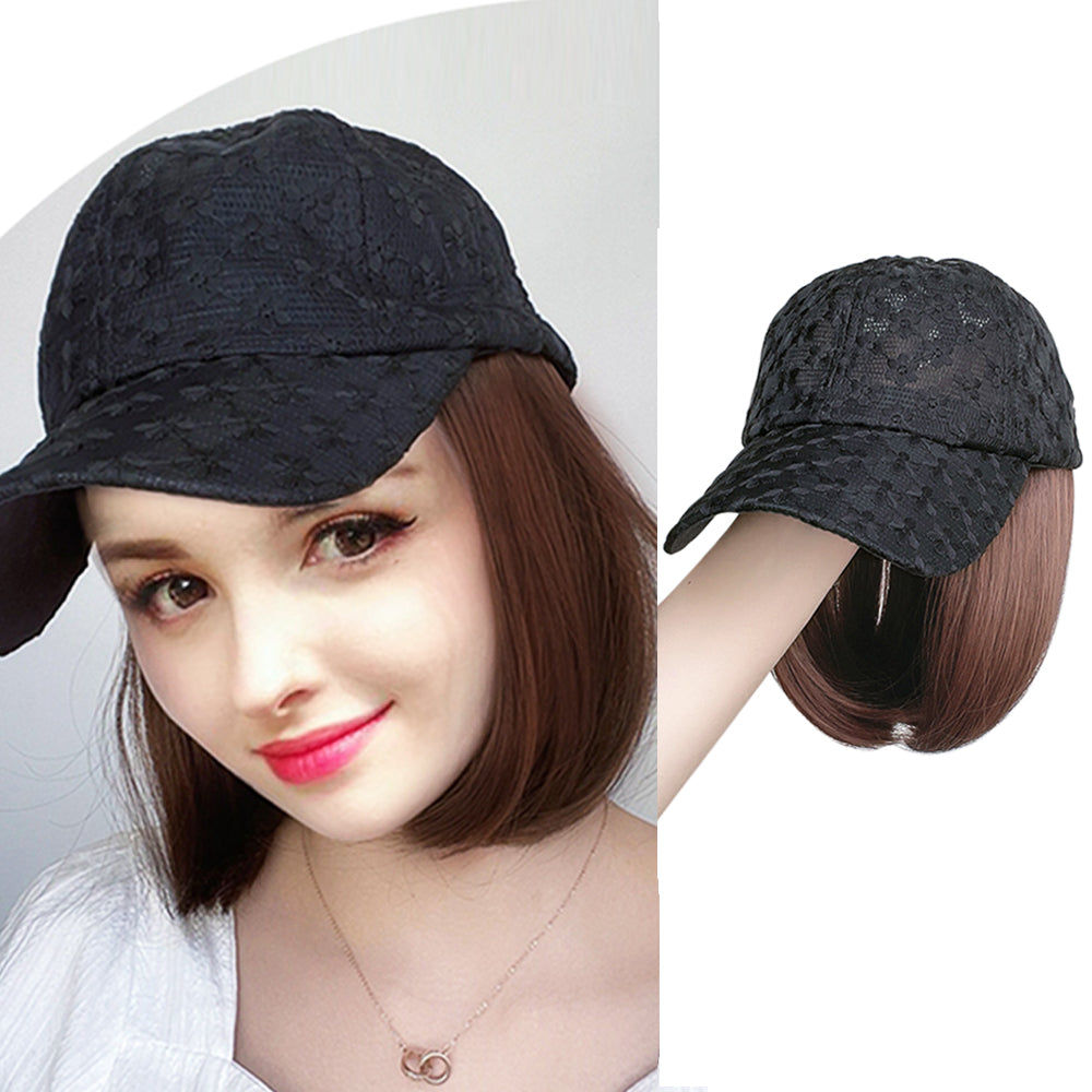 Straight Short Hair With Letter Cap Wig – Wigyy