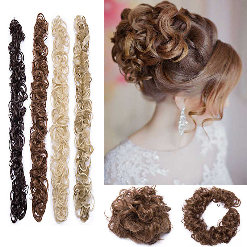 Scrunchie Messy Hair Bun Chignon Elastic Band Extension – Wigyy